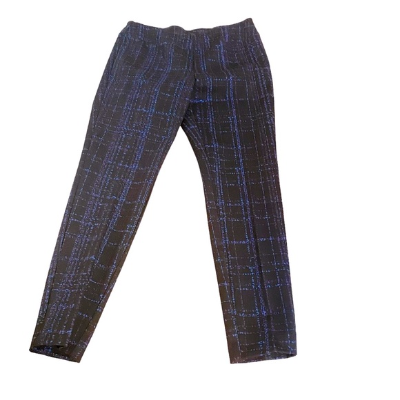 Insight | Pants & Jumpsuits | Insight Black Blue Plaid Skinny Pull On ...